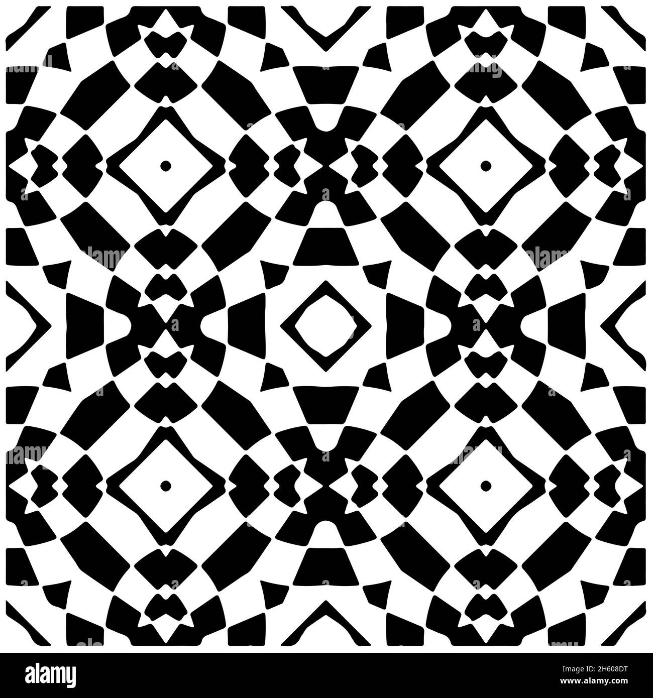 Vector Geometric Seamless Patternmodern Geometric Background With Abstract Shapesmonochromatic