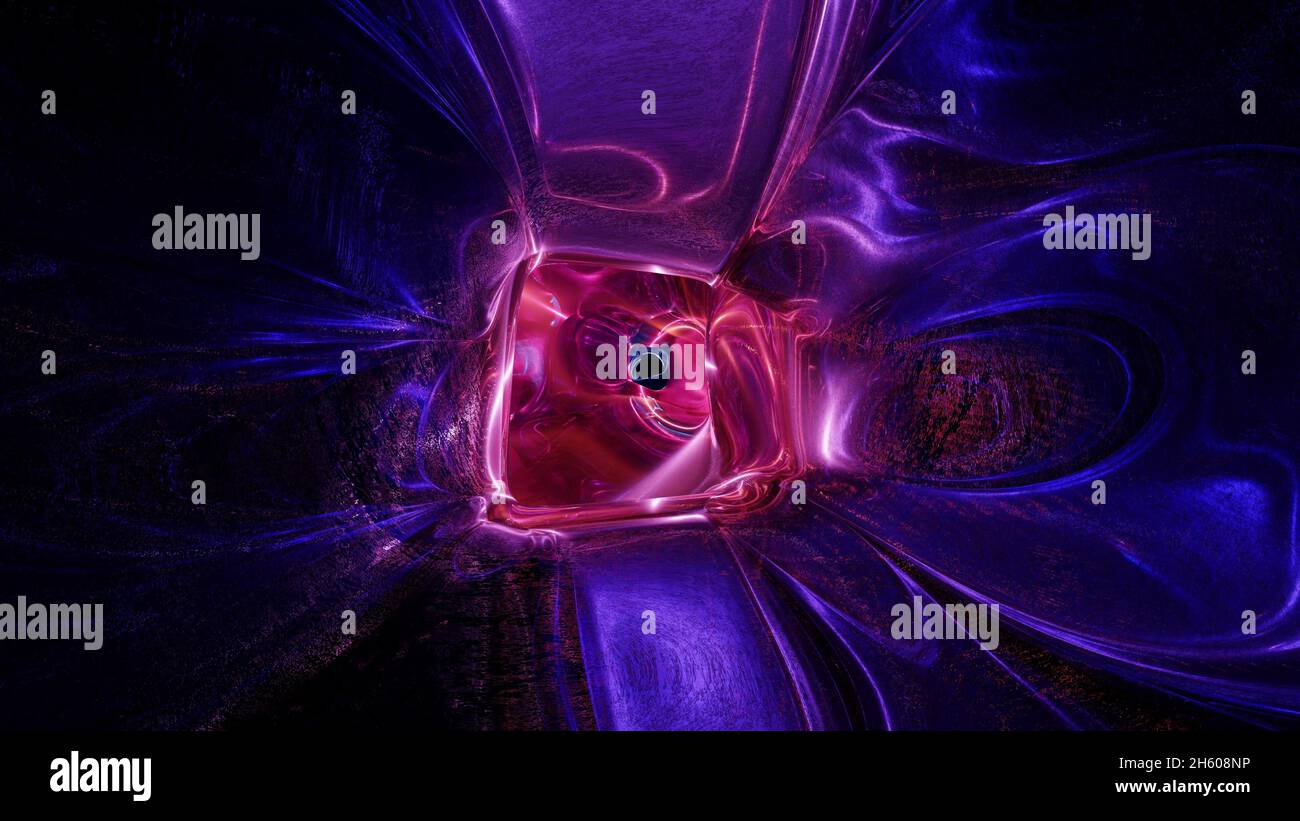 3d illustration of 4K UHD shapeless dark tunnel Stock Photo - Alamy