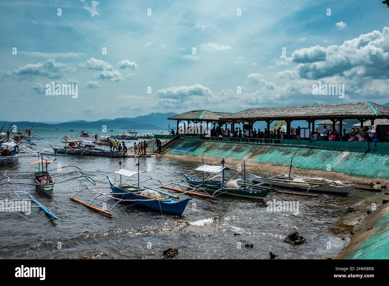 July 2017. Ecotourism at the Subterranean River, a coastal cave with ...