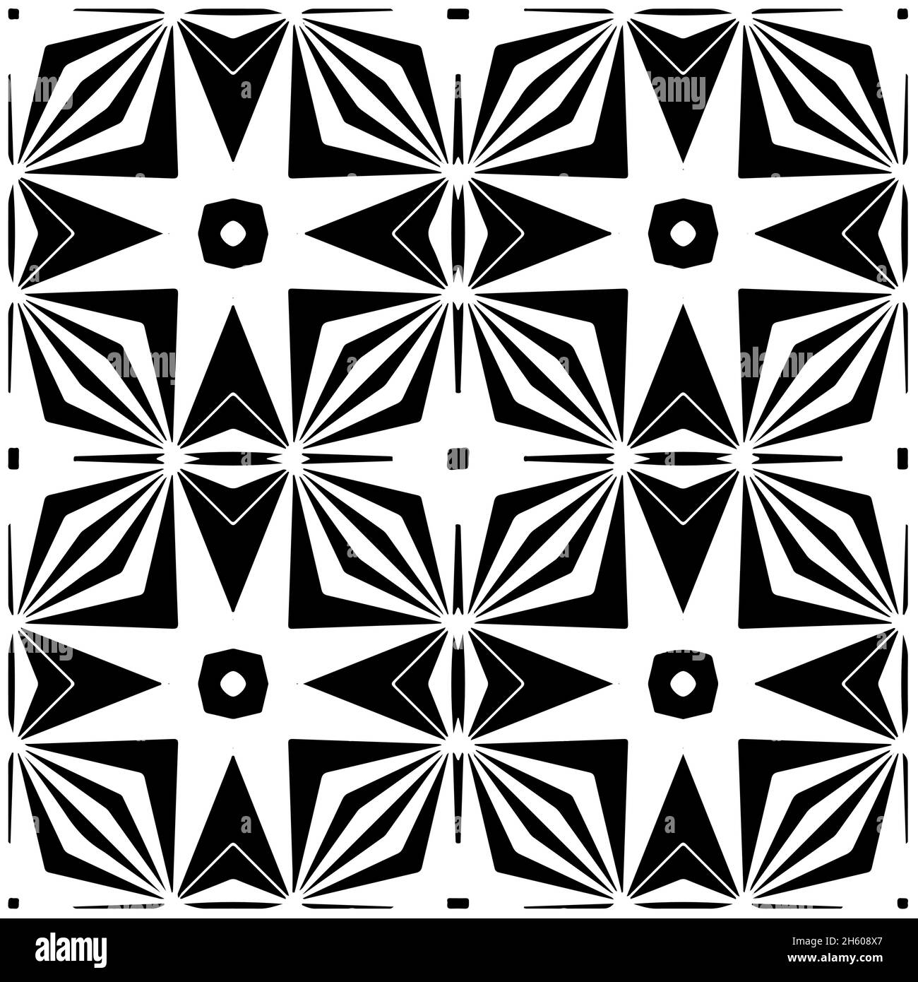 Vector Geometric Seamless Patternmodern Geometric Background With Abstract Shapesmonochromatic