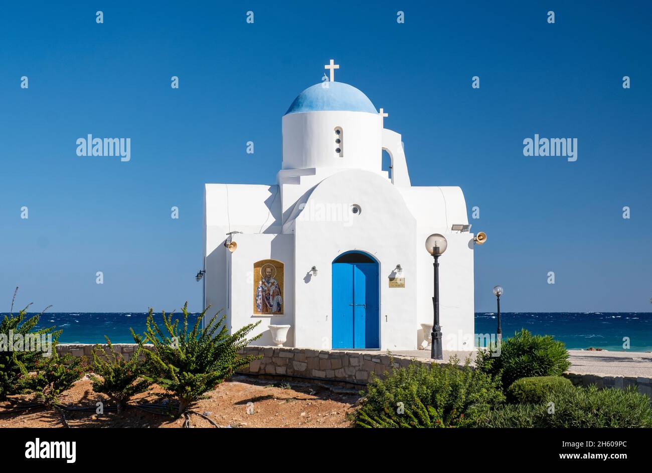 The little church of Saint Nicholas, (Agios Nikolaos) is situated at ...