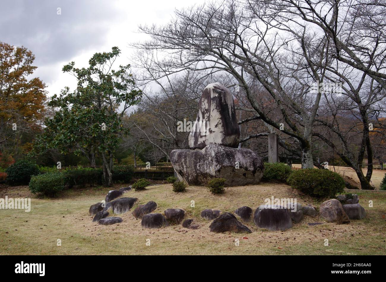 iida, nagano, japan 2021-12-11 , matsuo castle ruins in Iida. City ...
