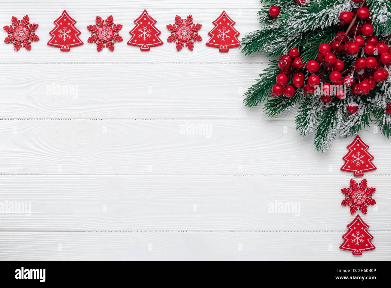 New year background with Christmas tree and decorations, holiday mockup ...
