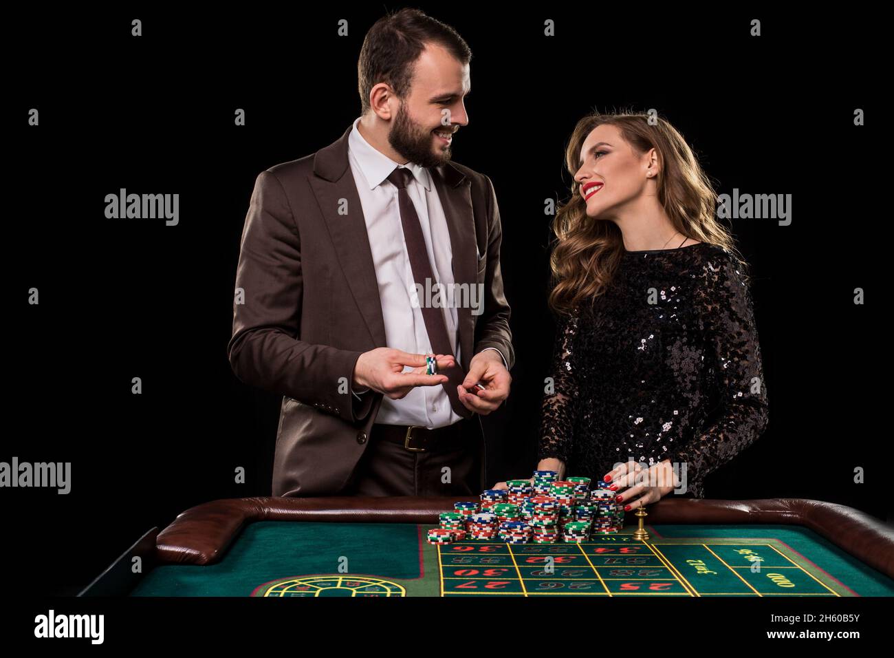 Smiling man celebrating roulette hi-res stock photography and images ...
