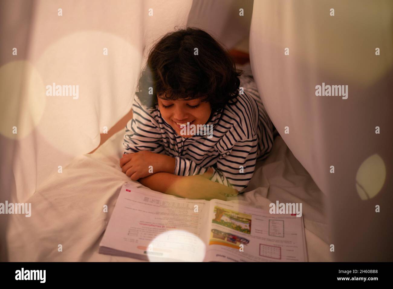 Child studying night hi-res stock photography and images - Alamy