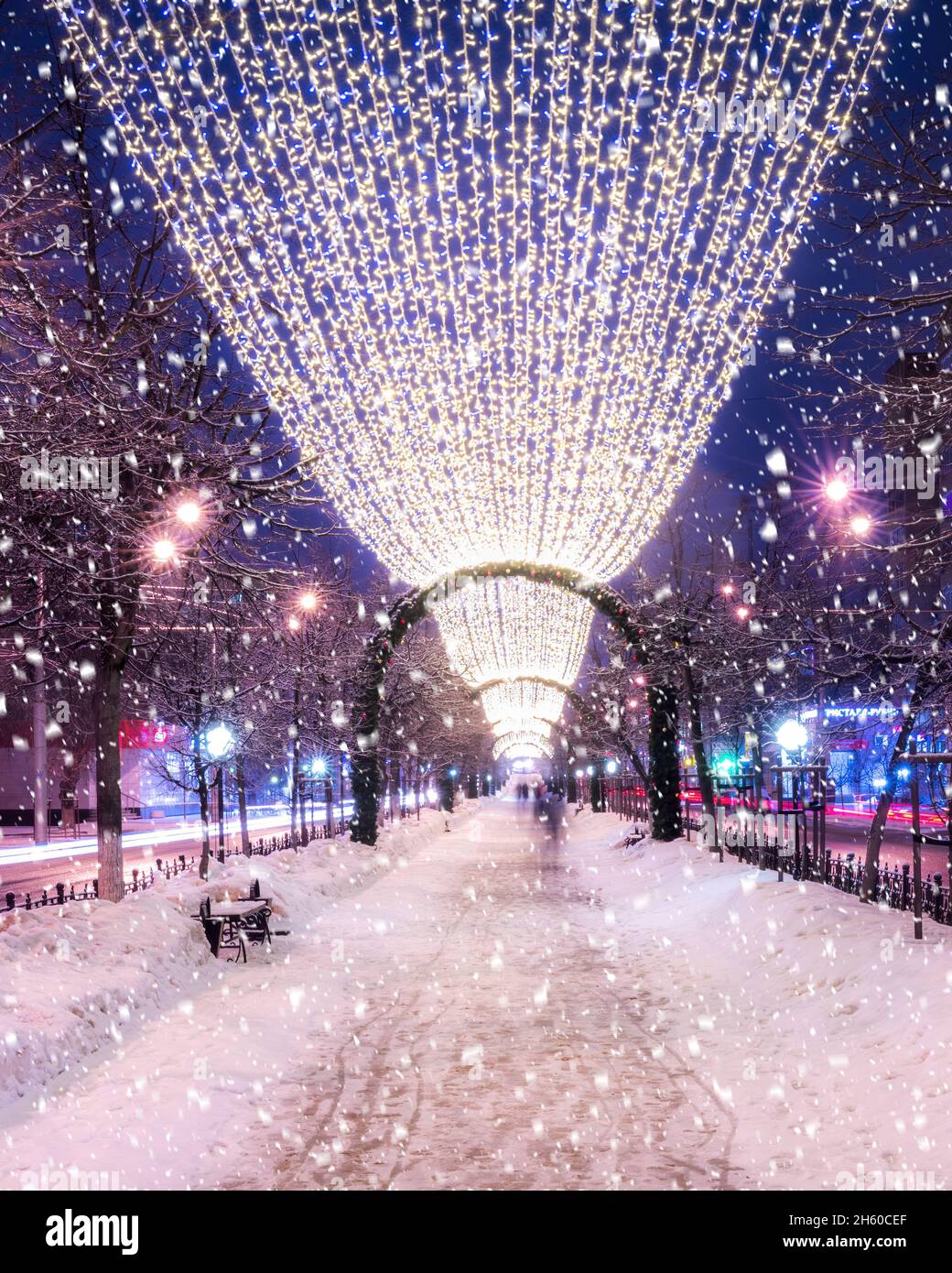 Snow Falling Christmas Lights