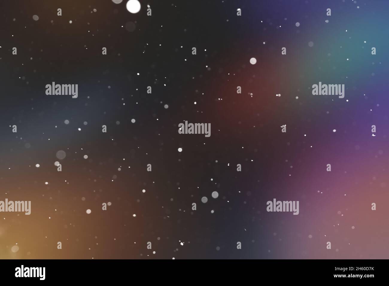 natural falling snow on a dark background gradient illumination Stock ...