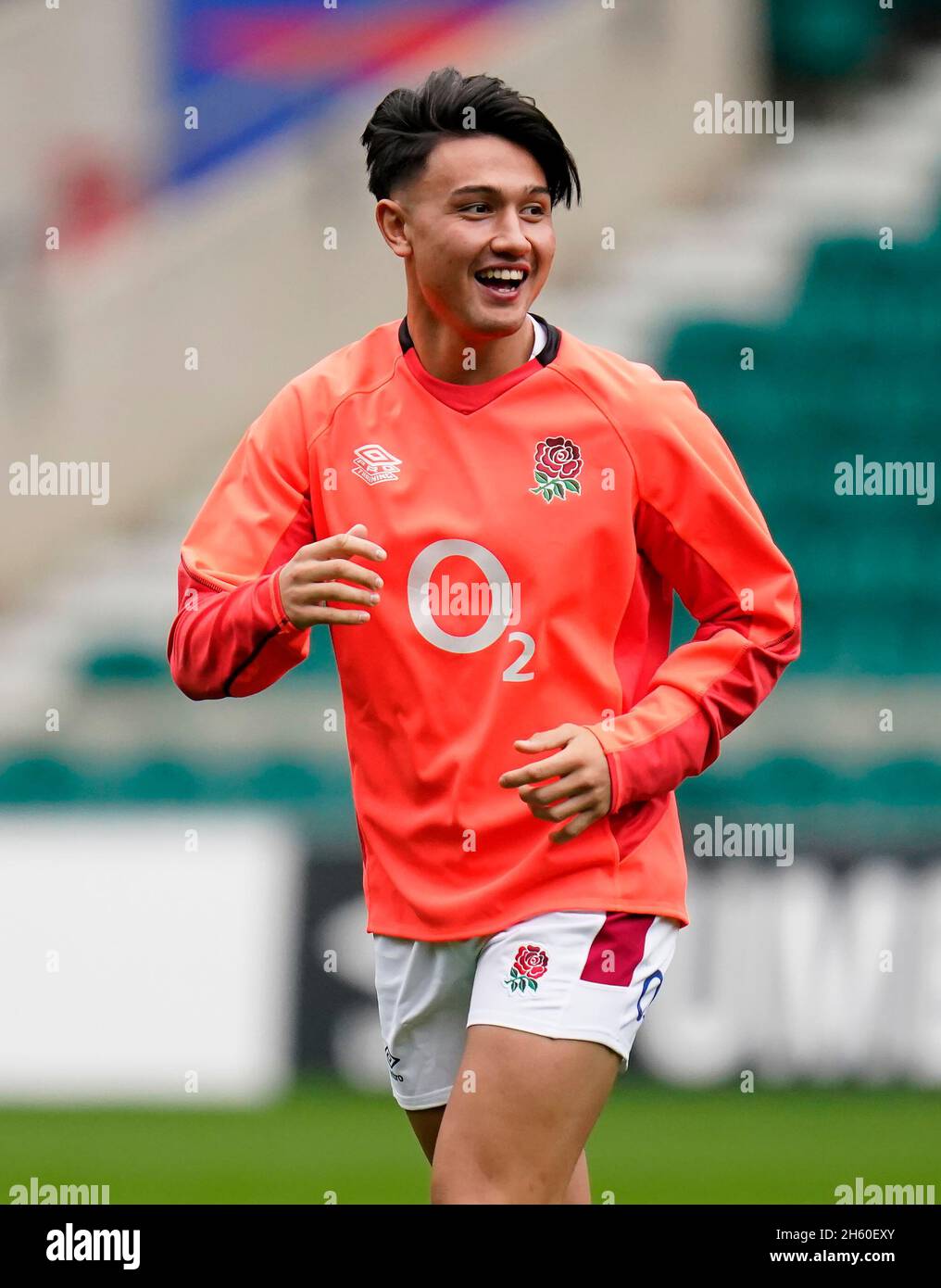 England's Marcus Smith during a training session at Twickenham Stadium ...