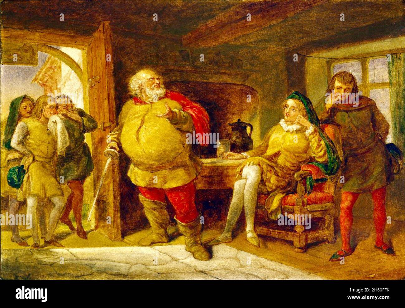 Falstaff and Hal at the Boar's Tavern - Unknown artist (Alfred Elmore ...