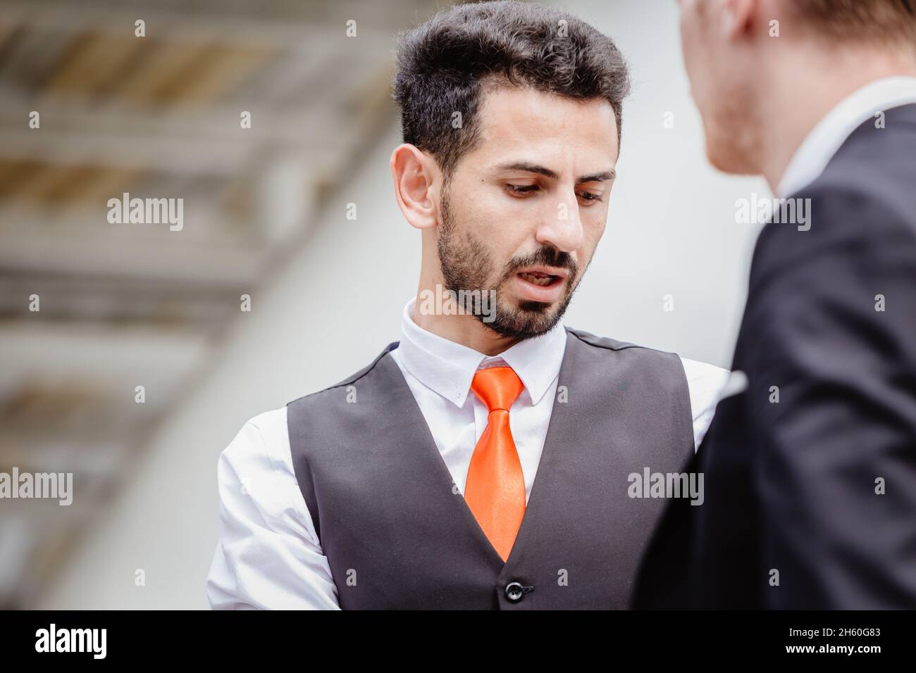 Avoiding gaze hi-res stock photography and images - Alamy