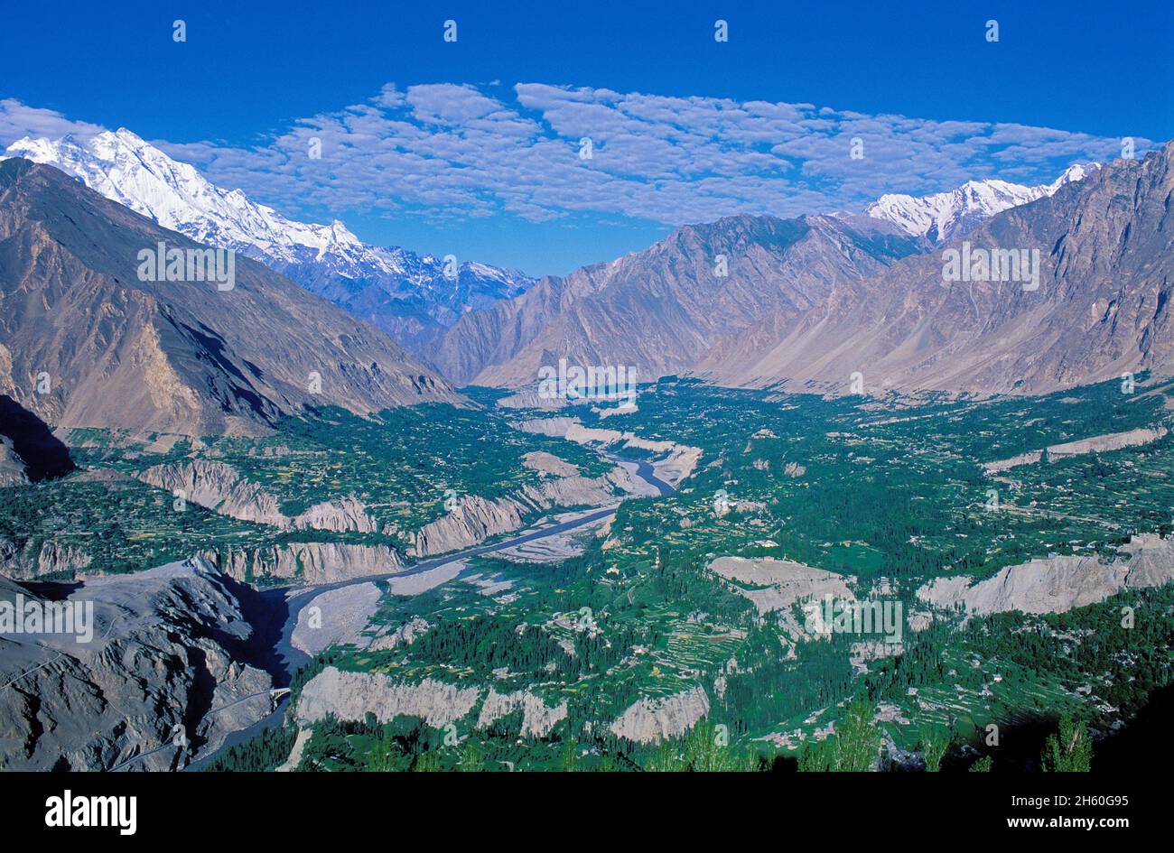 Pakistan, Northern Territory, Hunza valley, Mt. Rakaposhi 7788m ...