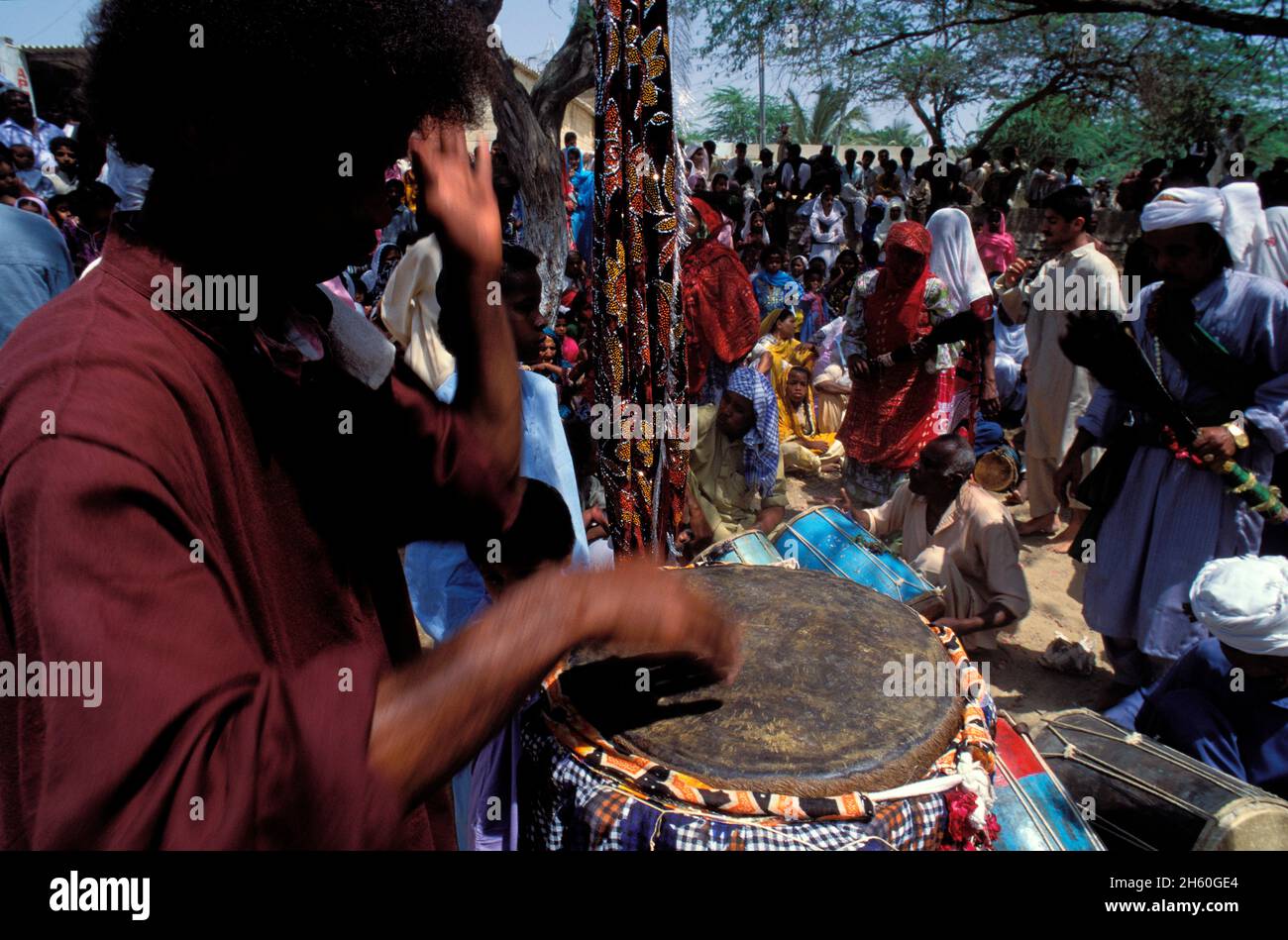 Pakistan, Sind province, shiddi festival near Karachi, Shiddi are the ...