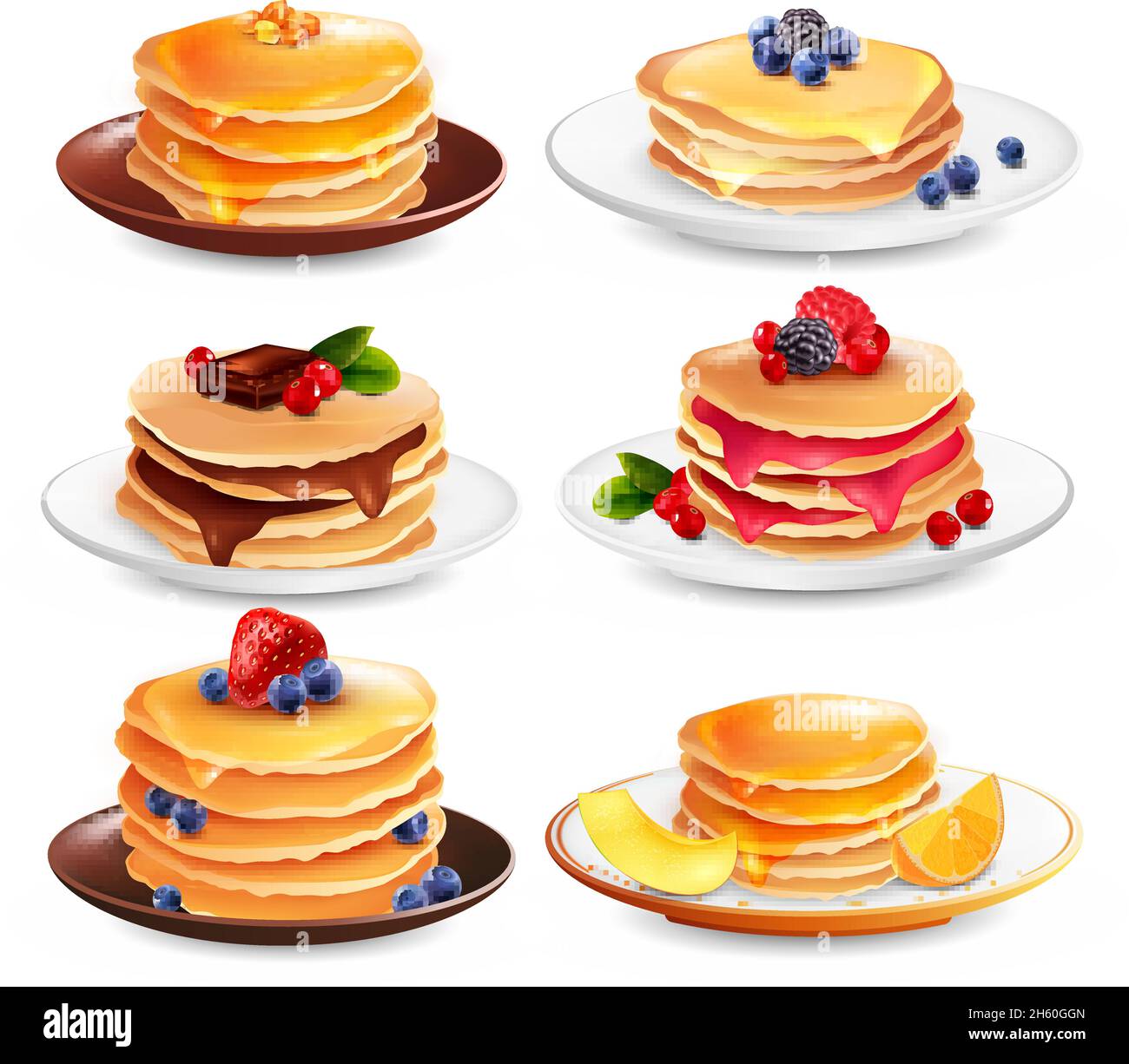 Collection icons different fruit Cut Out Stock Images & Pictures - Alamy