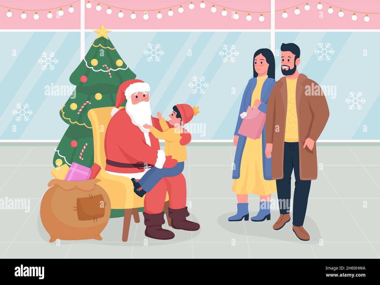 Mall santa claus Stock Vector Images - Alamy