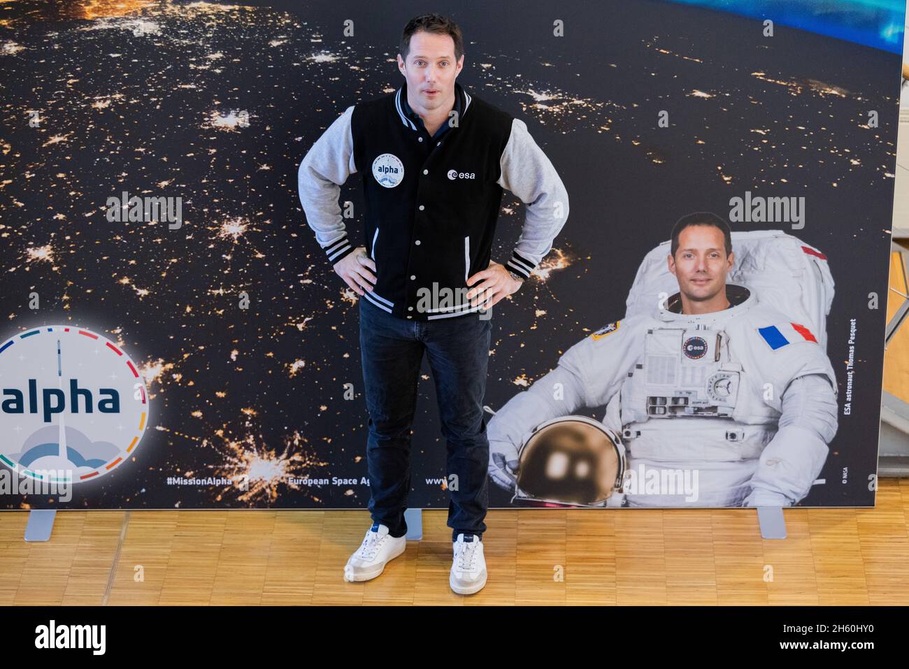 Cologne, Germany. 12th Nov, 2021. Thomas Pesquet, French ESA astronaut ...