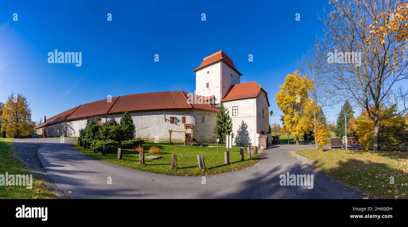 A picture of the Silesian Ostrava Castle in the fall Stock Photo - Alamy