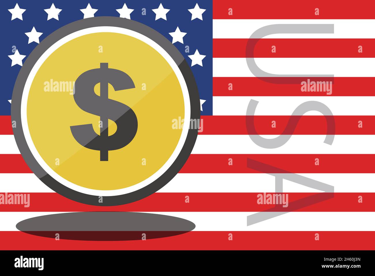 This vector image is a striking representation of the USA and the ...