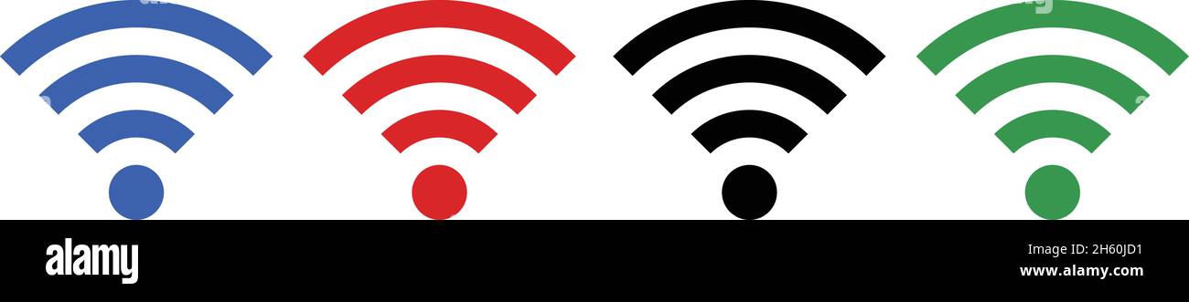 Coloful wifi icons. Vector image set Stock Vector Image & Art - Alamy