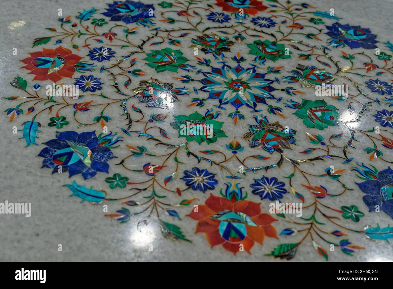 Marble inlay craft, Taj Mahal Stock Photo - Alamy