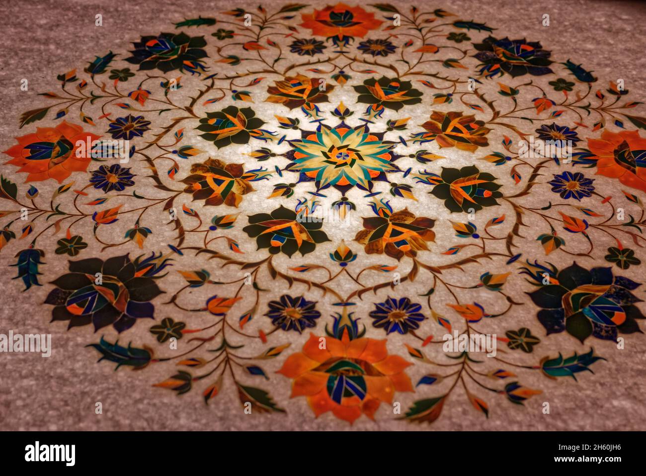 Marble inlay craft, Taj Mahal Stock Photo - Alamy
