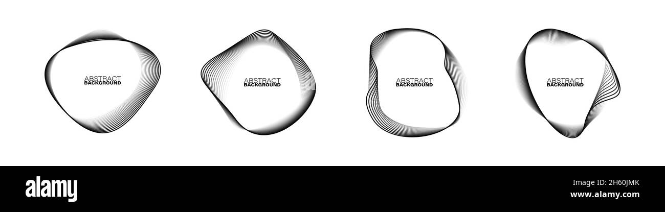 Abstract fluid diferent shapes wave vector lines background, liquid ...