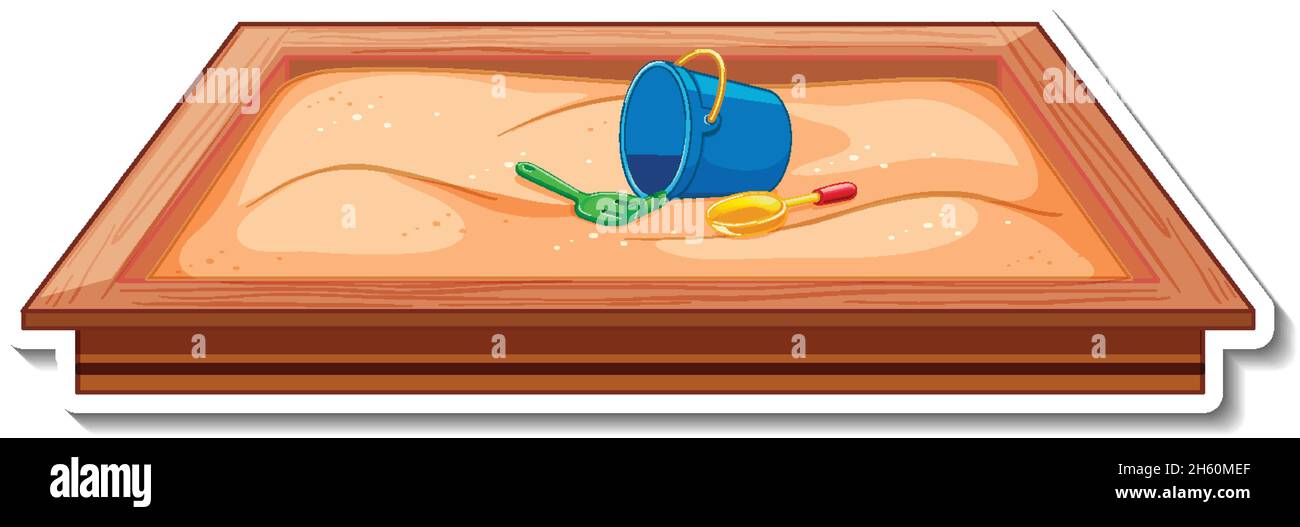 Playground sandbox on white background illustration Stock Vector Image ...