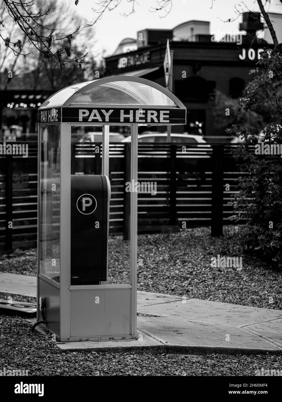 Parking payment machine near a downtown parking lot Stock Photo - Alamy