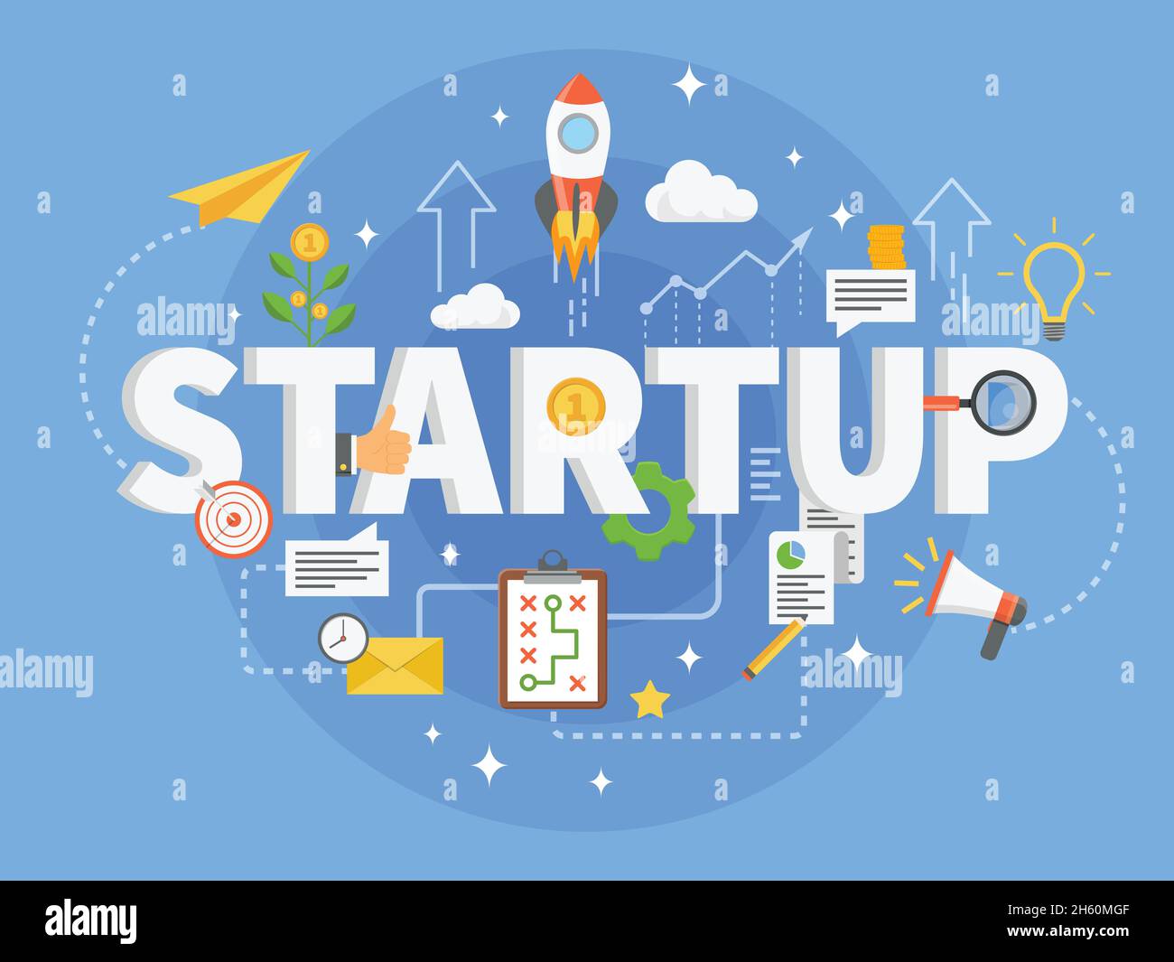 Startup Development Composition With Business Idea Research