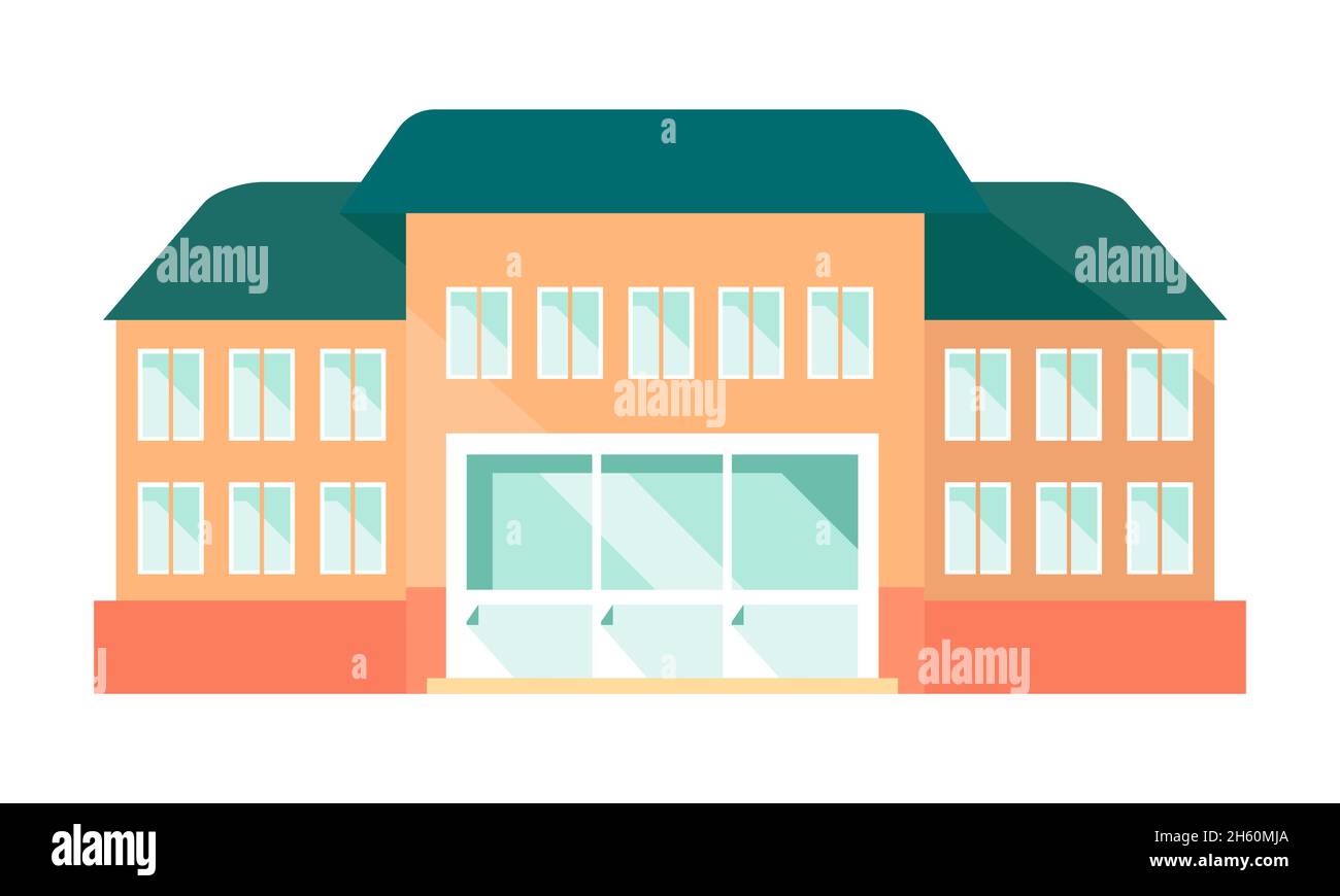Cartoon school building illustration hi-res stock photography and ...