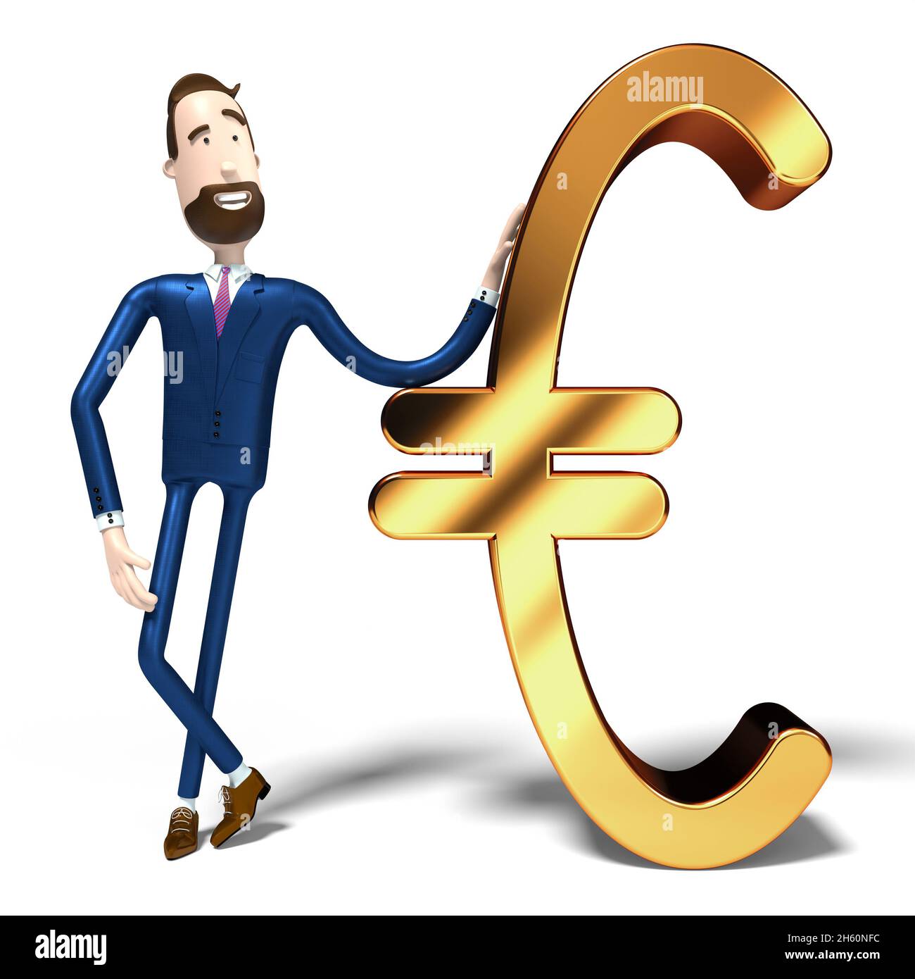 Funny cartoon character euro 3d Cut Out Stock Images & Pictures - Alamy