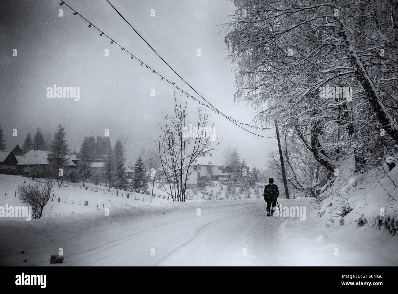 landscape, romania, transilvania, beautiful, outdoor, snow, winter ...
