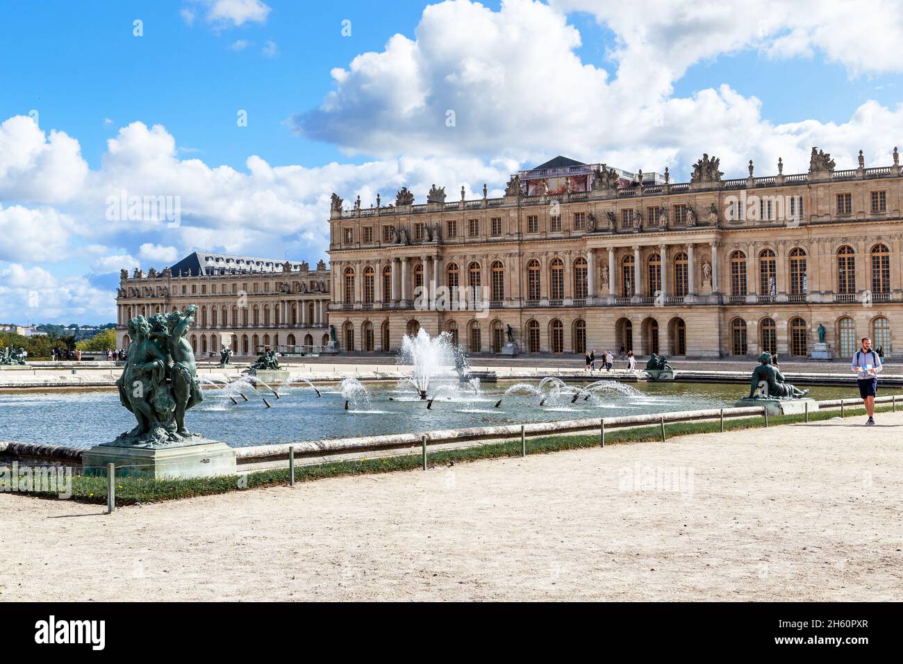 VERSAILLES, FRANCE - SEPTEMBER 8, 2019: These are the pools with ...