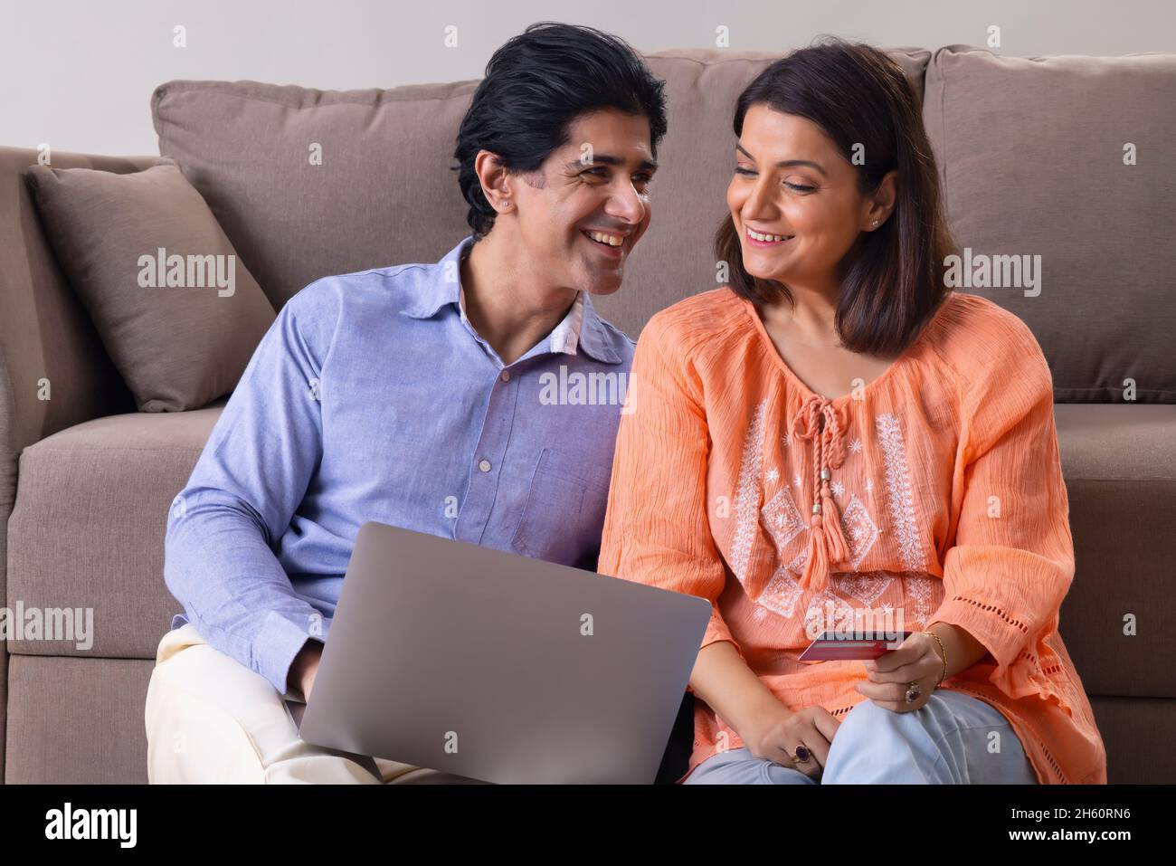 Happy Indian Middle Aged Couple