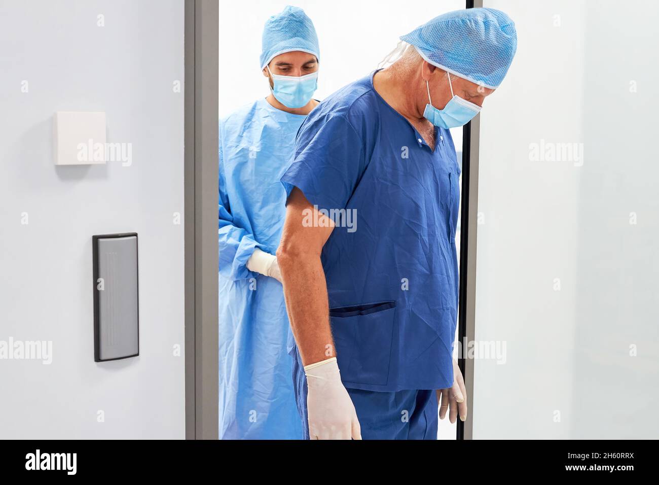 Exhausted Doctor After Surgery