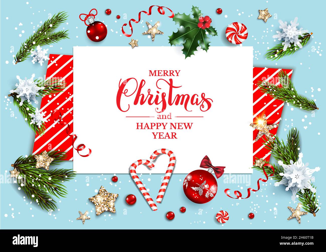 Christmas candy decor on Stock Vector Images - Alamy