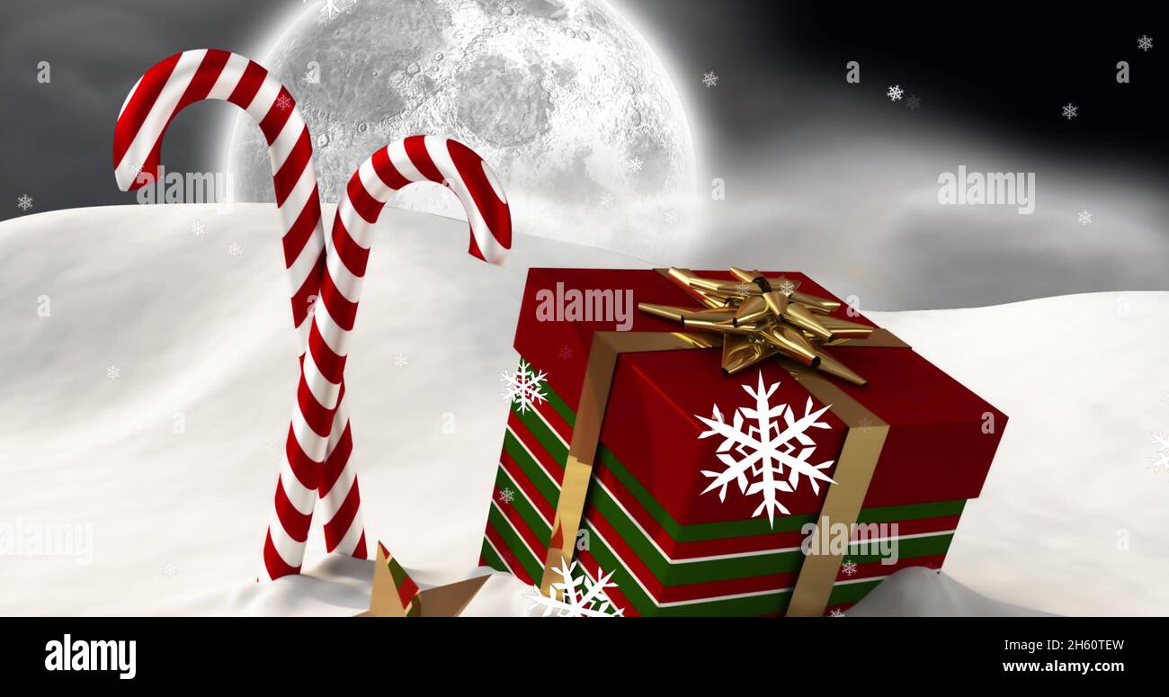 Night christmas landscape hi-res stock photography and images - Alamy