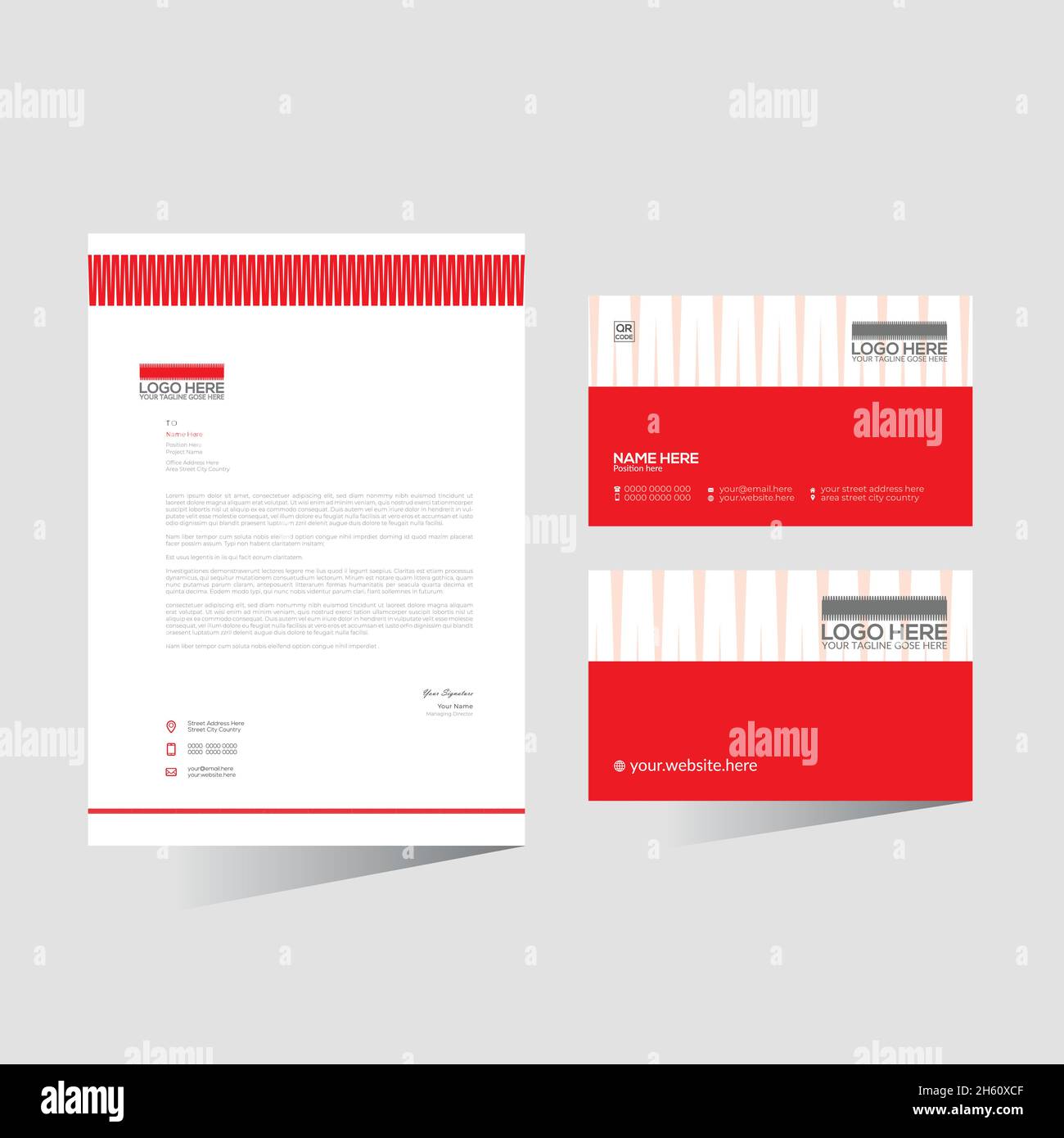 vector letterhead and business card Stock Vector Image & Art - Alamy