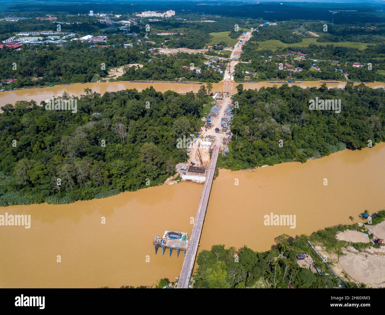 Maran. 9th Nov, 2021. Aerial photo taken on Nov. 9, 2021 shows the ...