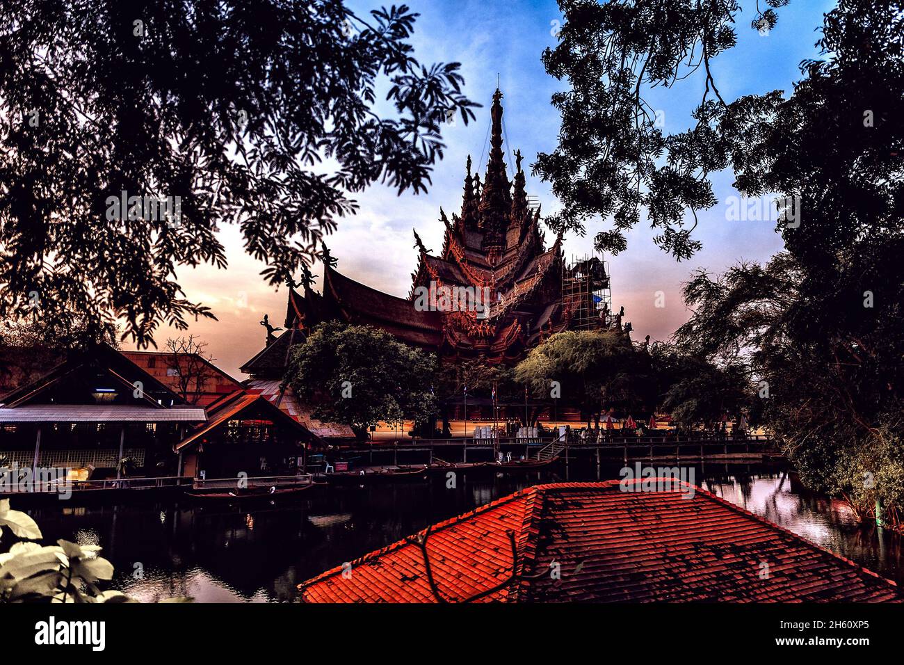 PATTAYA, THAILAND - Jan 24, 2020: A landmark view of a sculpture of ...