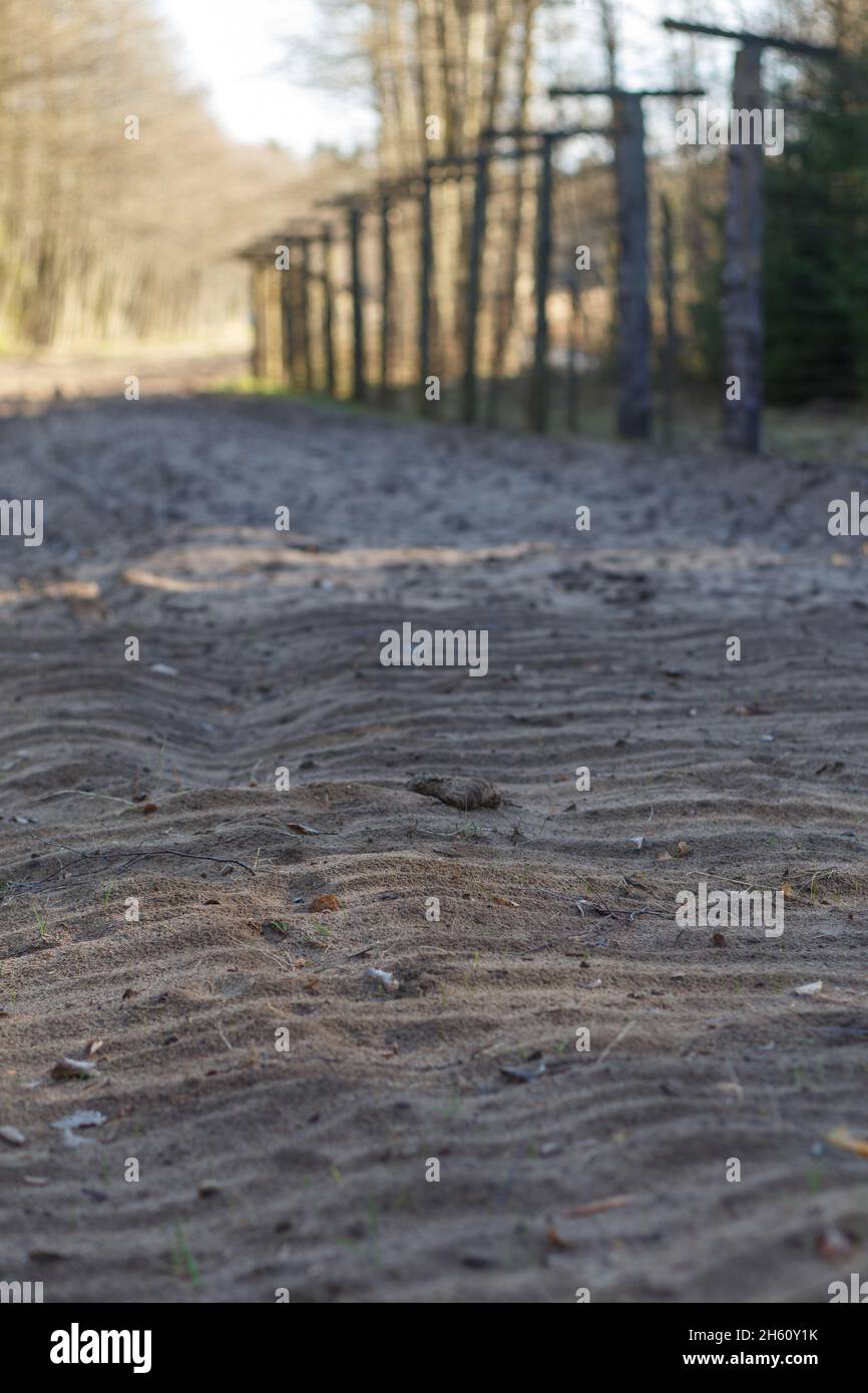View of the section of the state border between the former members of ...
