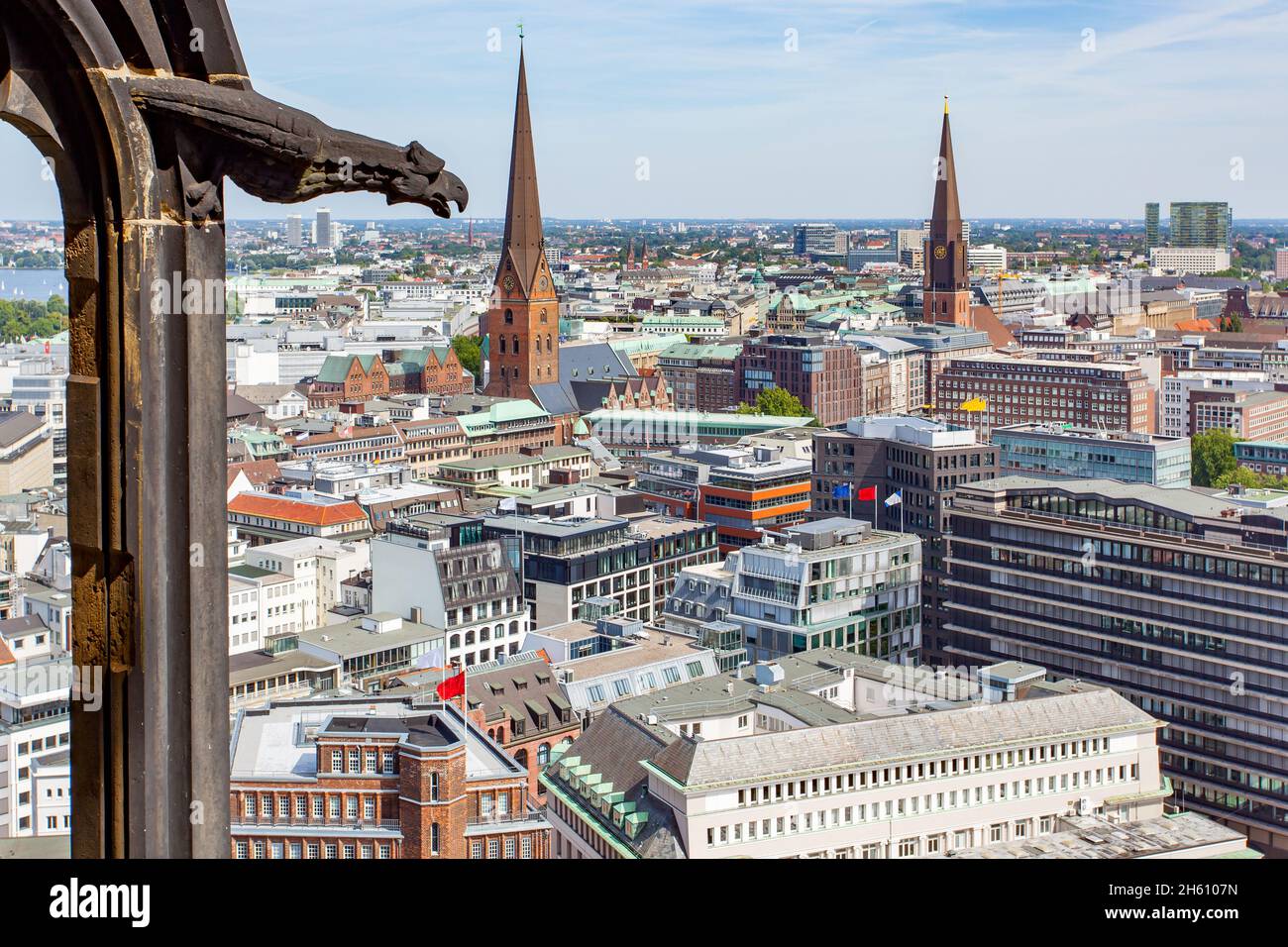Aerial view of the skyline of hamburg hi-res stock photography and ...