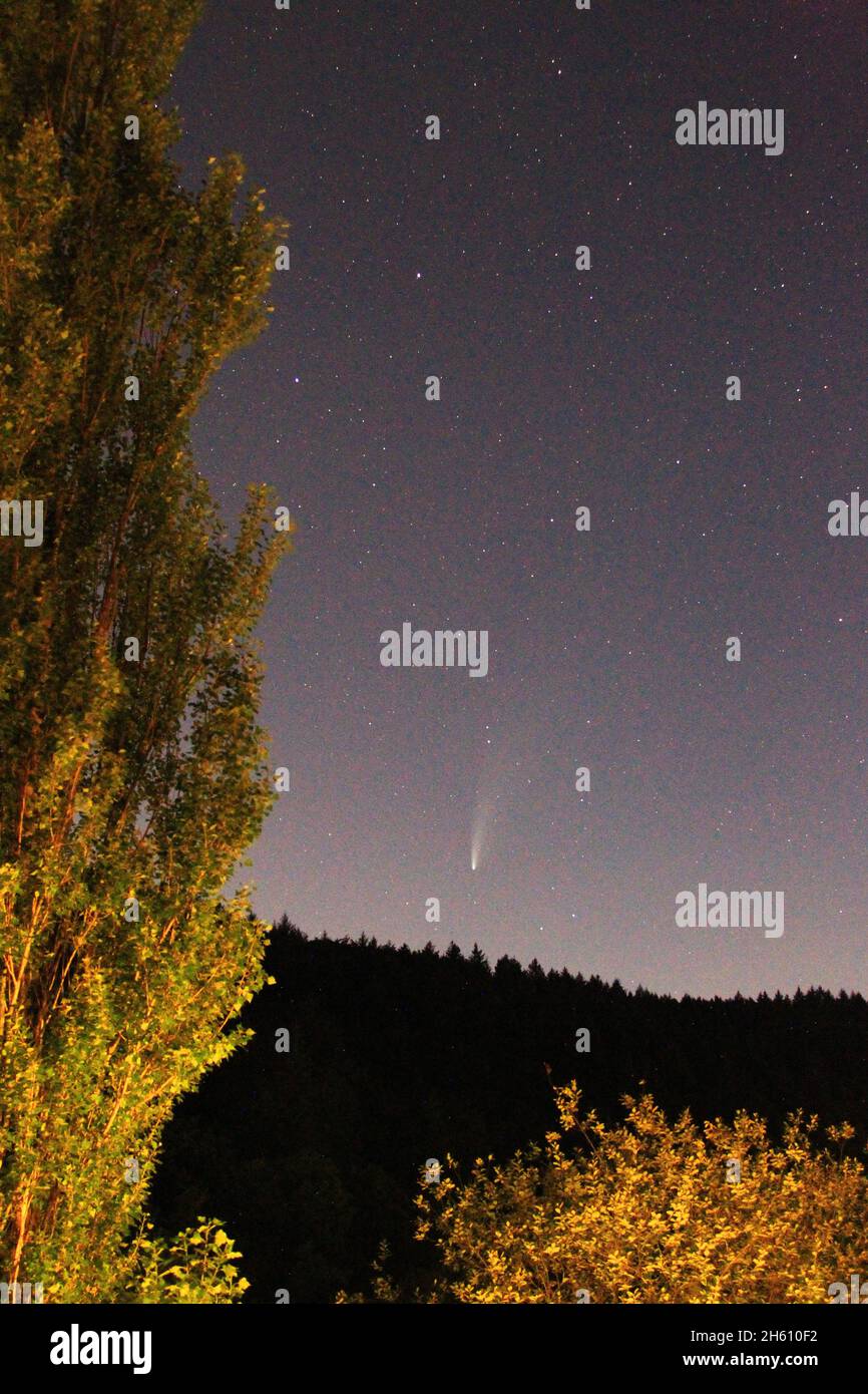 Comet Neowise, Odenwald, Germany Stock Photo - Alamy