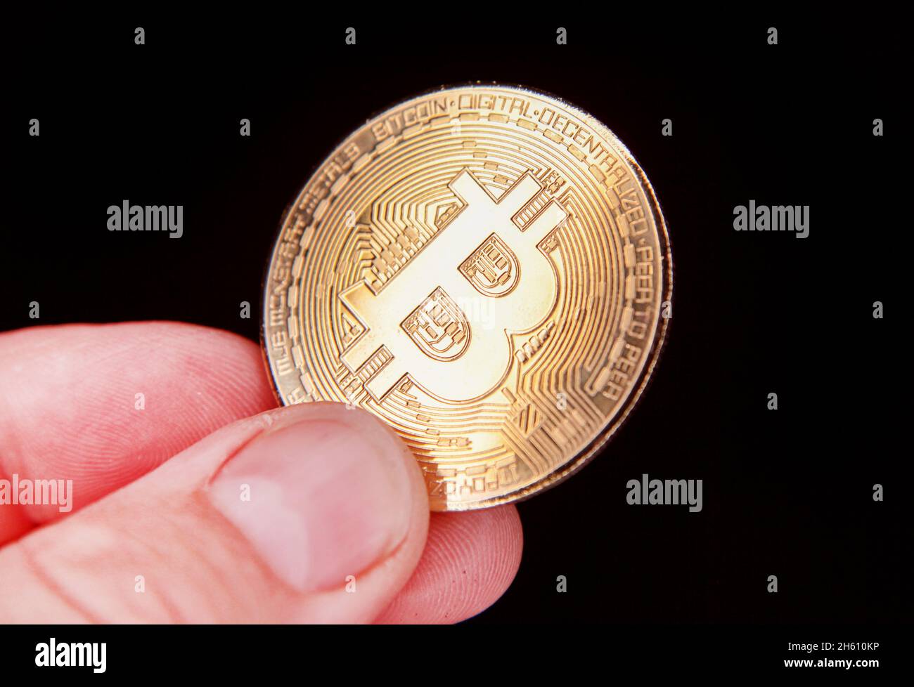 Bitcoin BTC coin digital crypto currency Stock Photo - Alamy