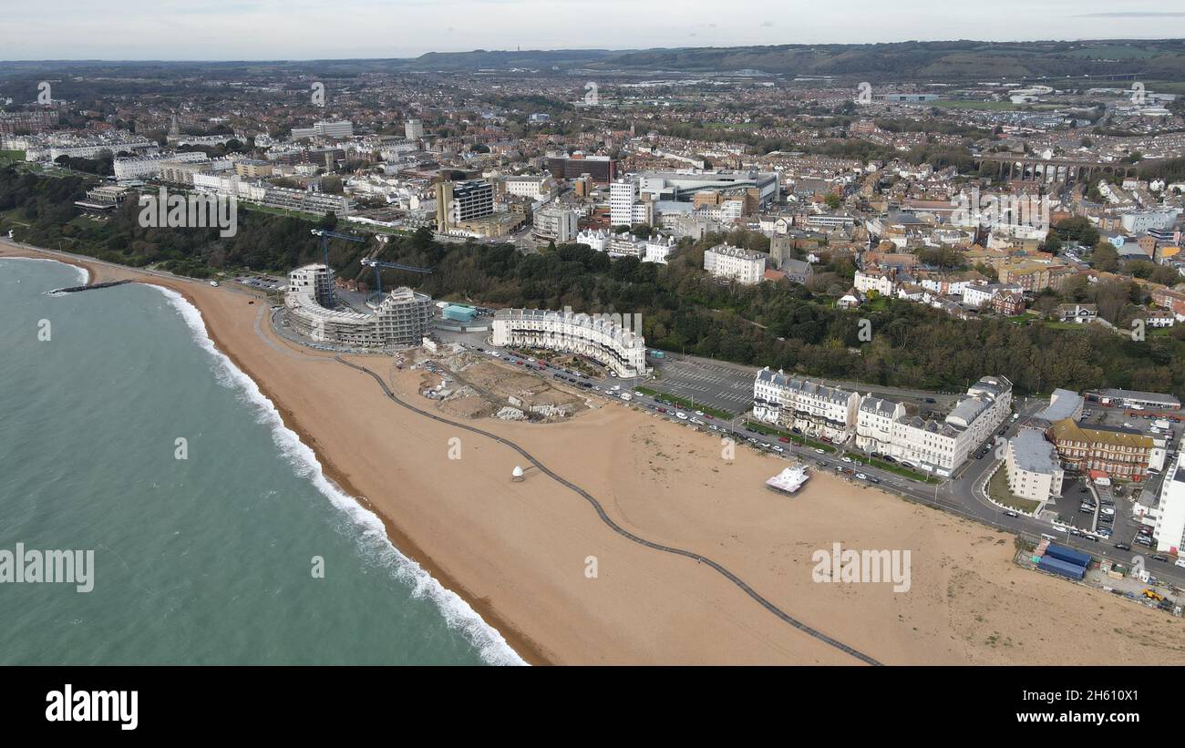 Aerial view folkestone kent england hi-res stock photography and images ...