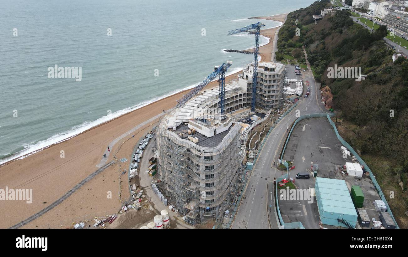 Folkstone beach aerial hi-res stock photography and images - Alamy
