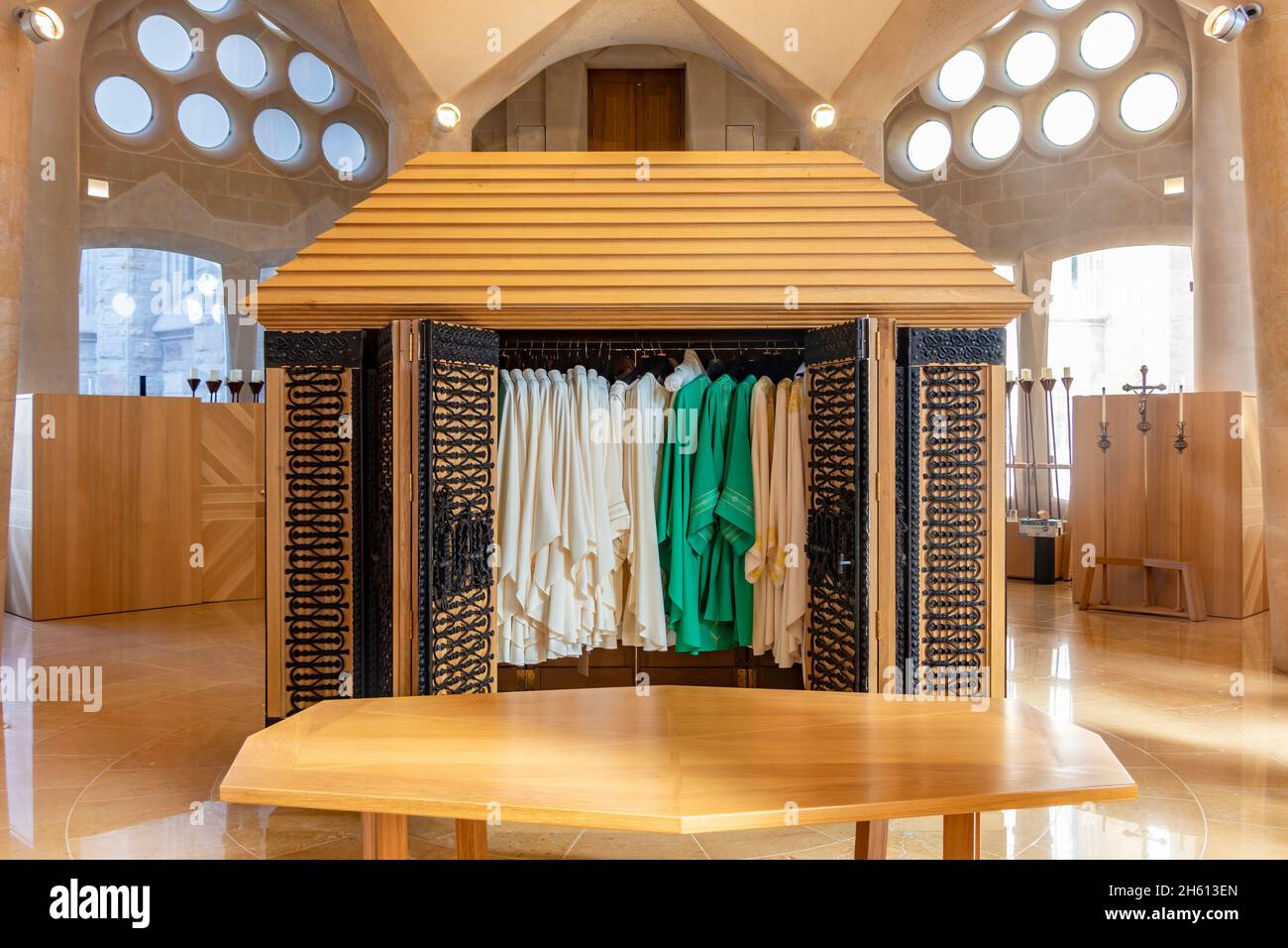 Barcelona, Spain - September 19, 2021: sacristy of "La Sagrada Familia ...