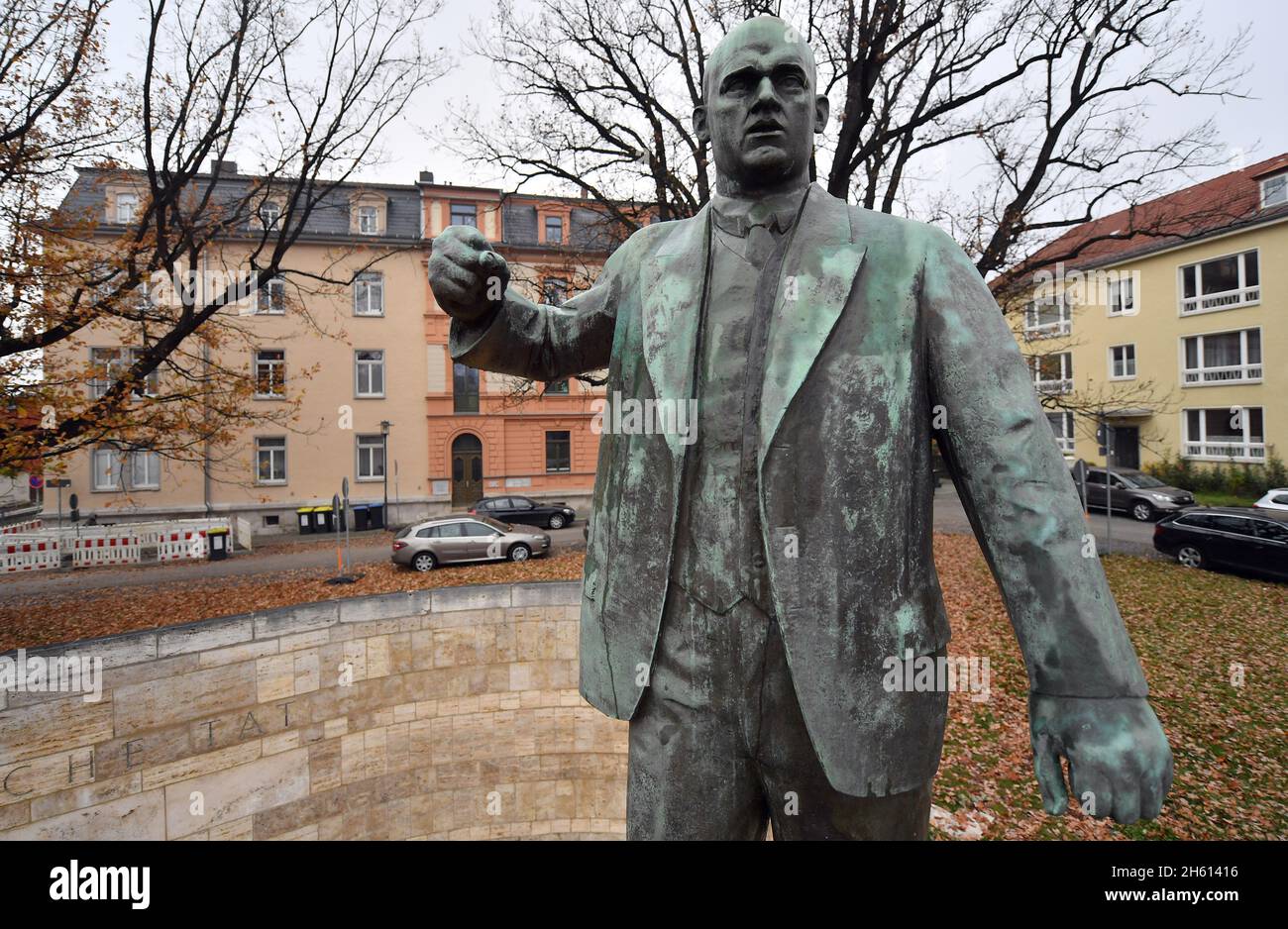 Weimar, Germany. 12th Nov, 2021. A monument to the KPD leader Ernst ...