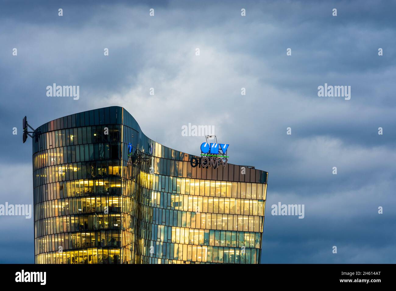Wien, Vienna: OMV headquarters in 02. Leopoldstadt, Wien, Austria Stock ...