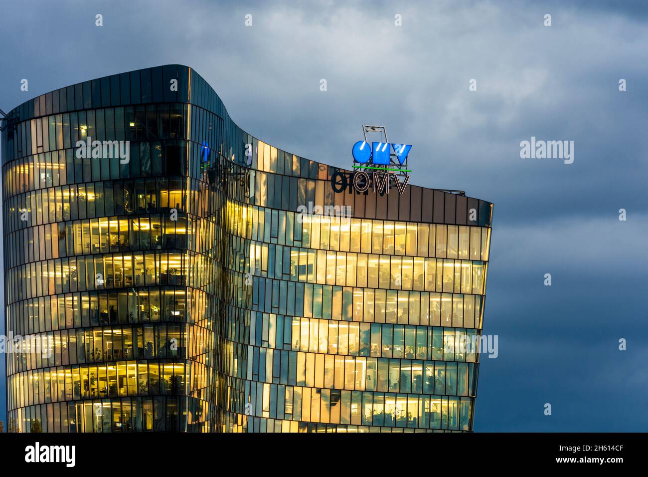 Wien, Vienna: OMV headquarters in 02. Leopoldstadt, Wien, Austria Stock ...