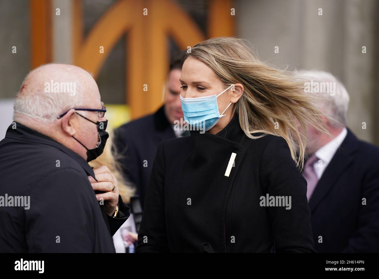 Justice Minister Helen McEntee outside the Church of the Immaculate ...
